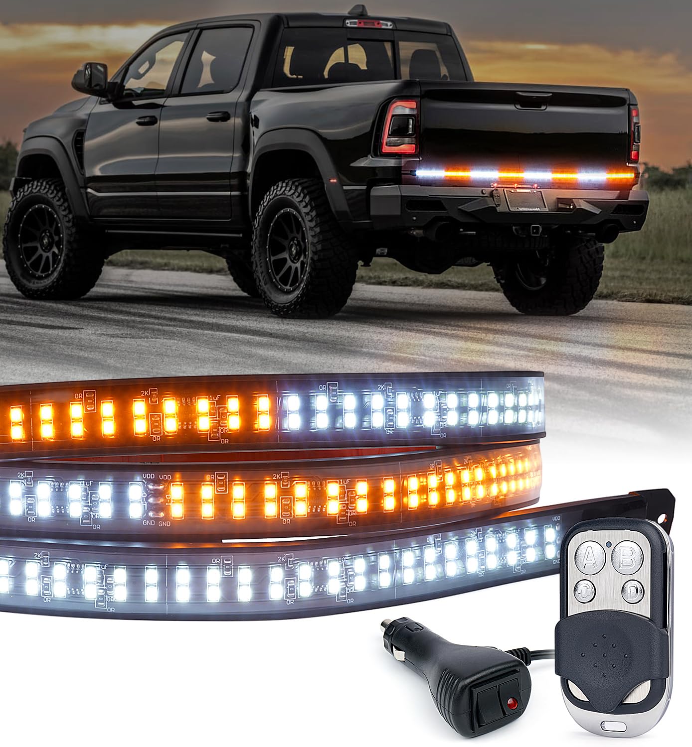 Amazon.com: LUMENIX 60" Inch Strobe Light Strips Back Window | Tailgate ...