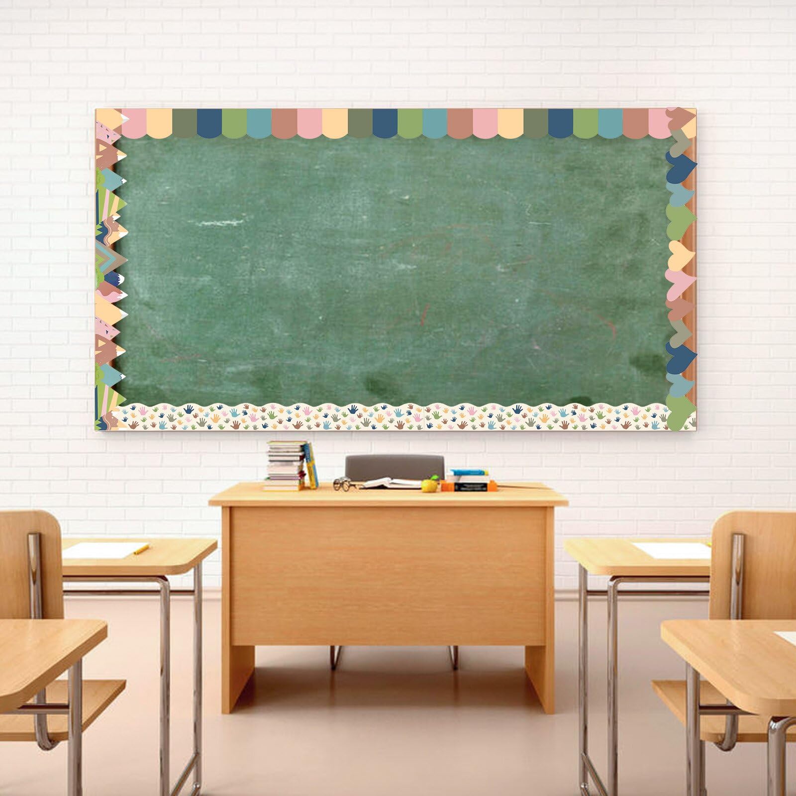 Snapklik.com : WEDTYGH 91.8ft Boho Bulletin Board Borders Self-Adhesive ...