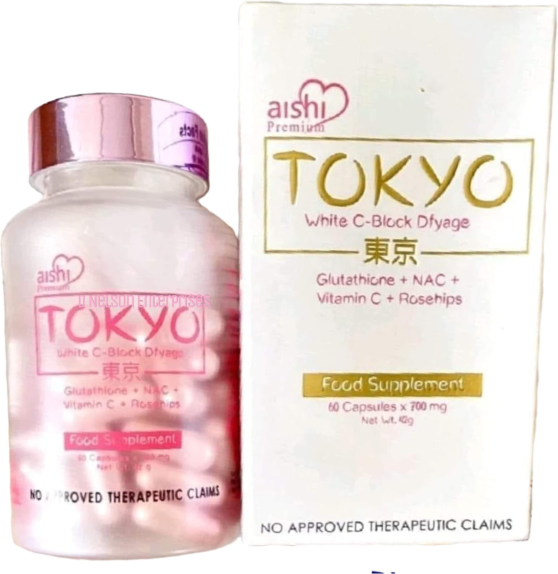 Amazon.com: Aishi Premium Tokyo White C-Block Dyfage Glutathione, 60 ...