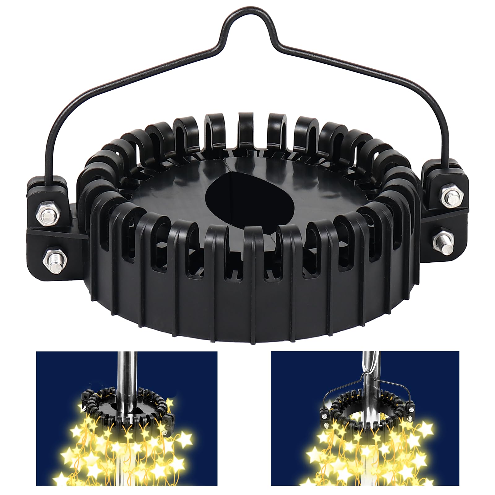 Amazon.com: Furniok Flag-Pole Christmas-Tree Light Kit - Christmas Tree ...