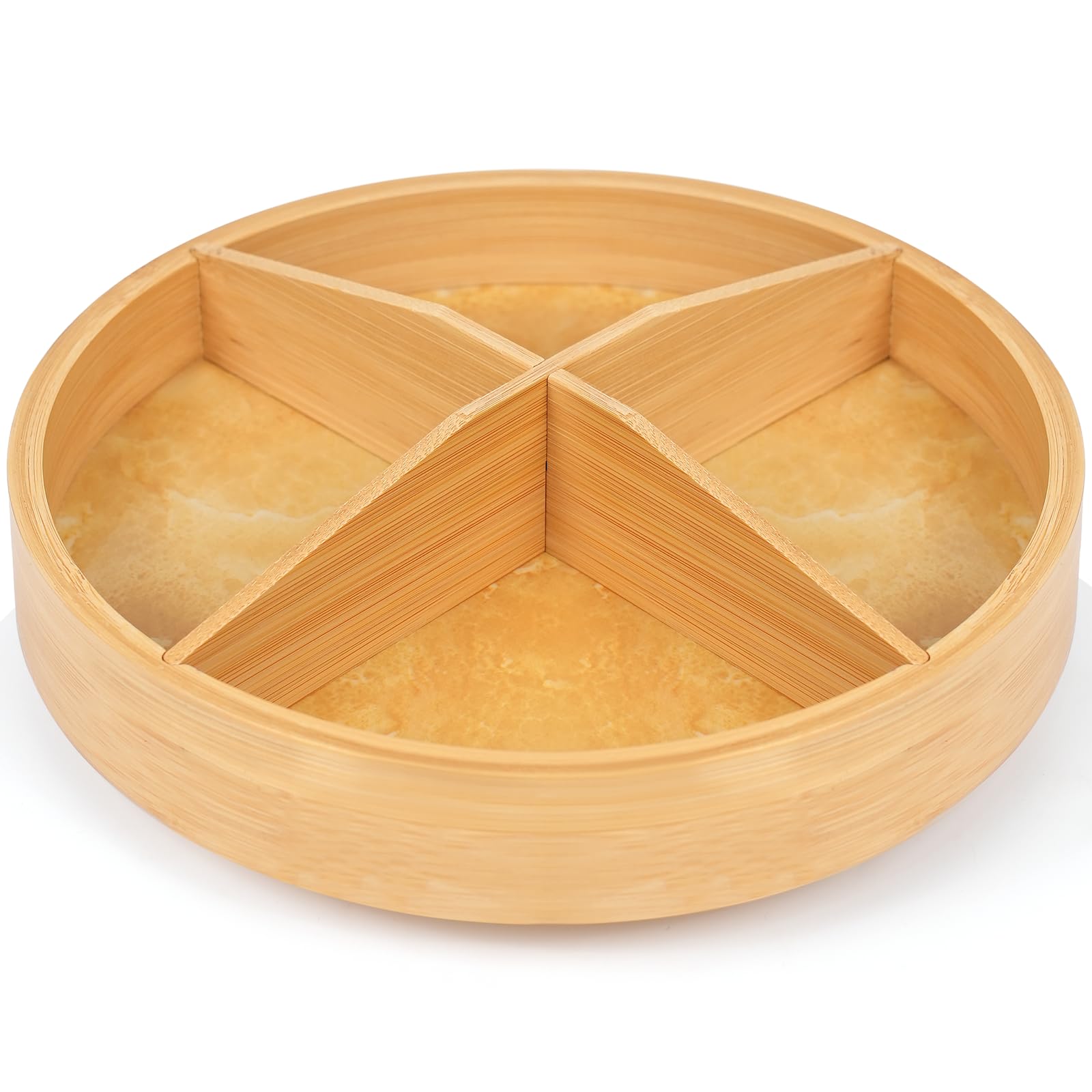 Amazon.com - 10'' Bamboo Wood Lazy Susan Organizer, Turnable, Removable ...