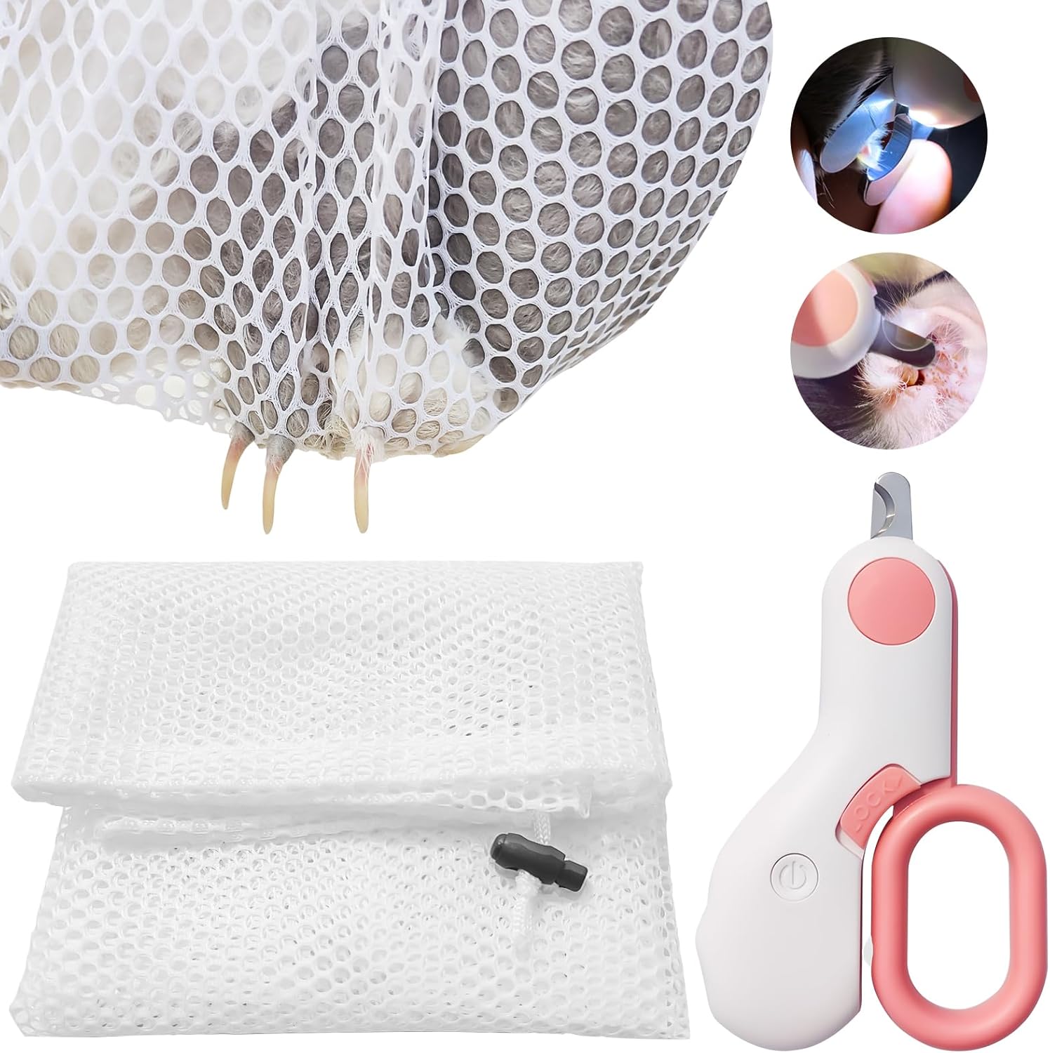 Amazon.com: Rabbit Bathing Bag,Bunny Grooming Kit, Breathable Mesh Anti ...