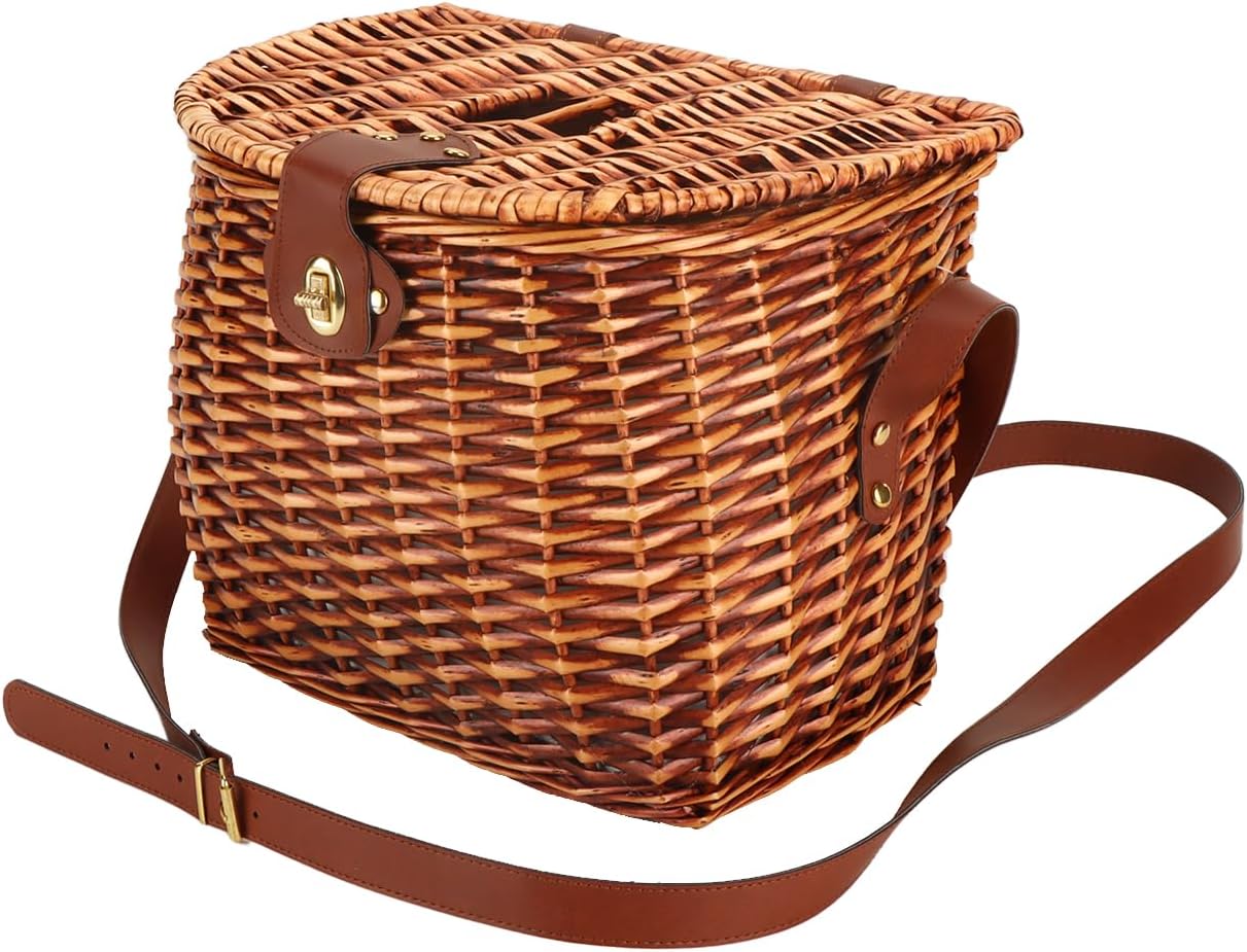 Amazon.com: JLKIMZVO New Insulated Picnic Basket Cooler，Wicker Picnic ...
