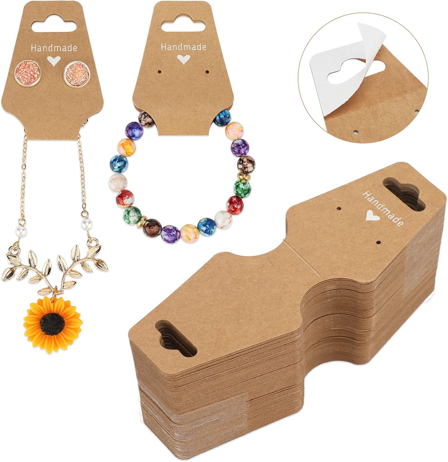 Amazon.com: GCQQ Beauty Self Adhesive Bracelet Display Cards, 100PCS ...