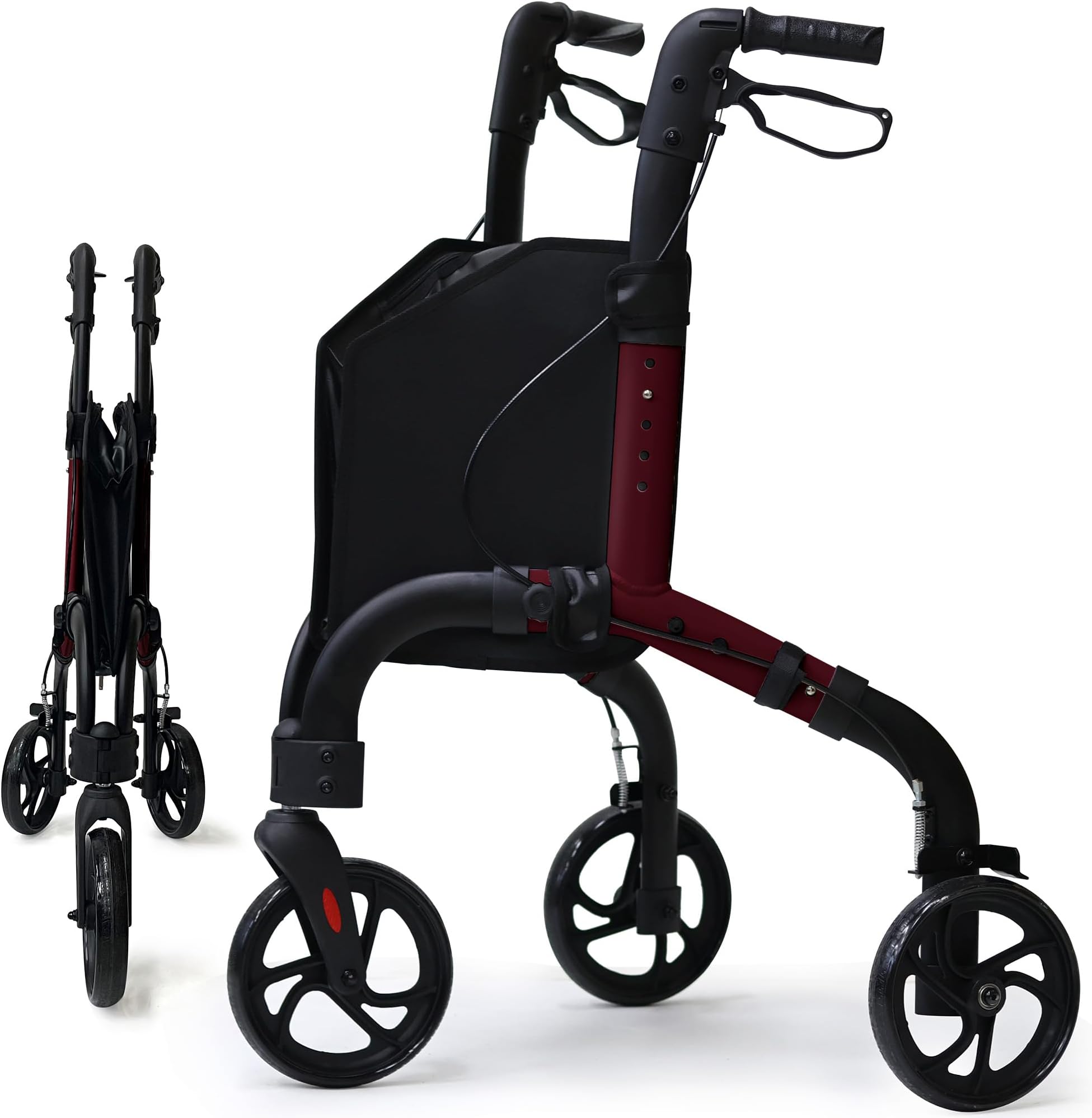 Amazon.com: WALK MATE 3 Wheel Rollator Walker with Seat for Slim ...