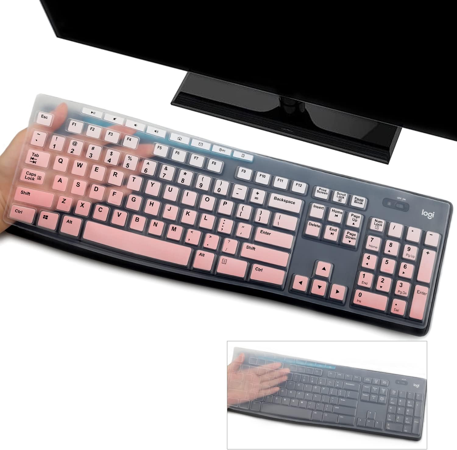Amazon.com: 2Pcs Keyboard Cover Skin Protector Fit Logitech MK275 MK270 ...