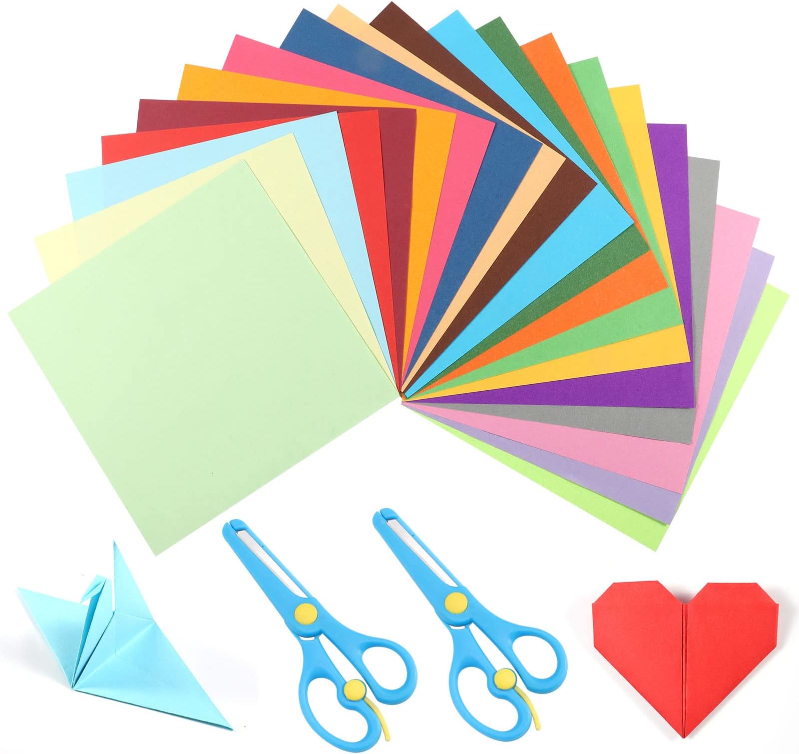 FUYOAL 200 Sheets Coloured Paper, 20x20cm / 8 inch Double-Sided Origami ...