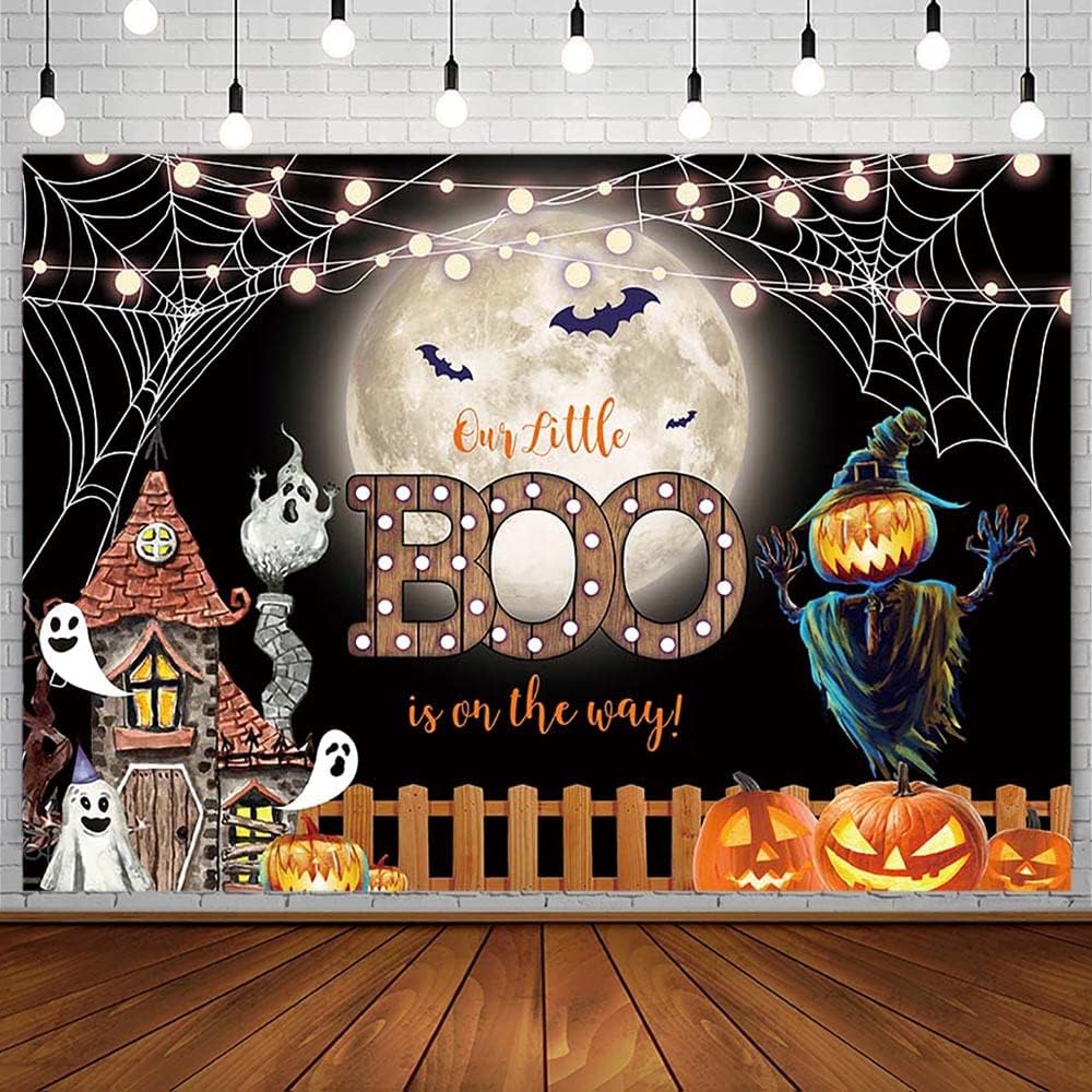 Amazon.com : Sendy SENDY 7x5ft Halloween Baby Shower Backdrop Our ...