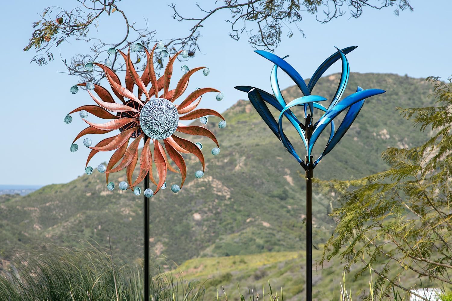 Amazon.com: LimeHill Willow Leaf Wind Spinner and Kinetic Wind Spinner ...
