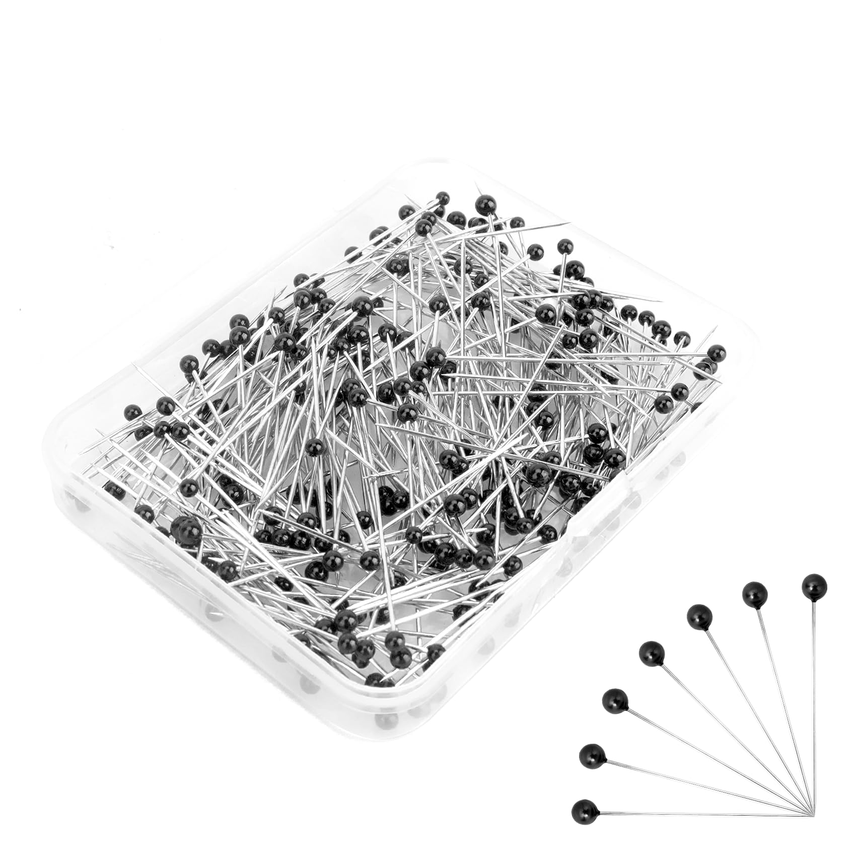 Amazon.com: 250pcs Pins Sewing,Straight Pins,Black Push Pins ...