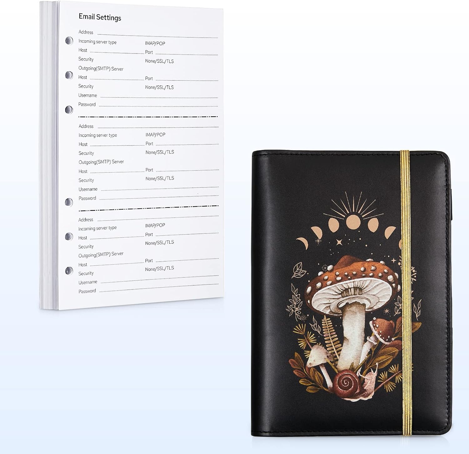 Amazon.com : Binder Password Address Book & Extra Refill Page : Office ...