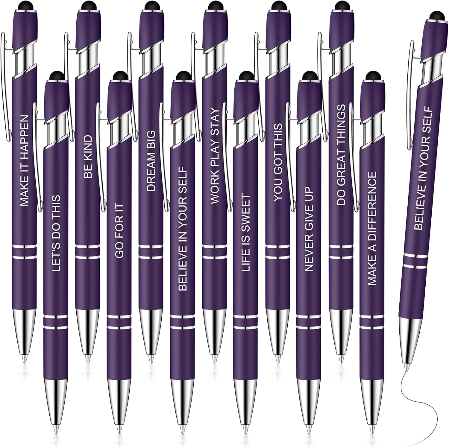 Amazon.com : Zonon 12 Pcs Inspirational Pens Bulk Funny Ballpoint Pen ...
