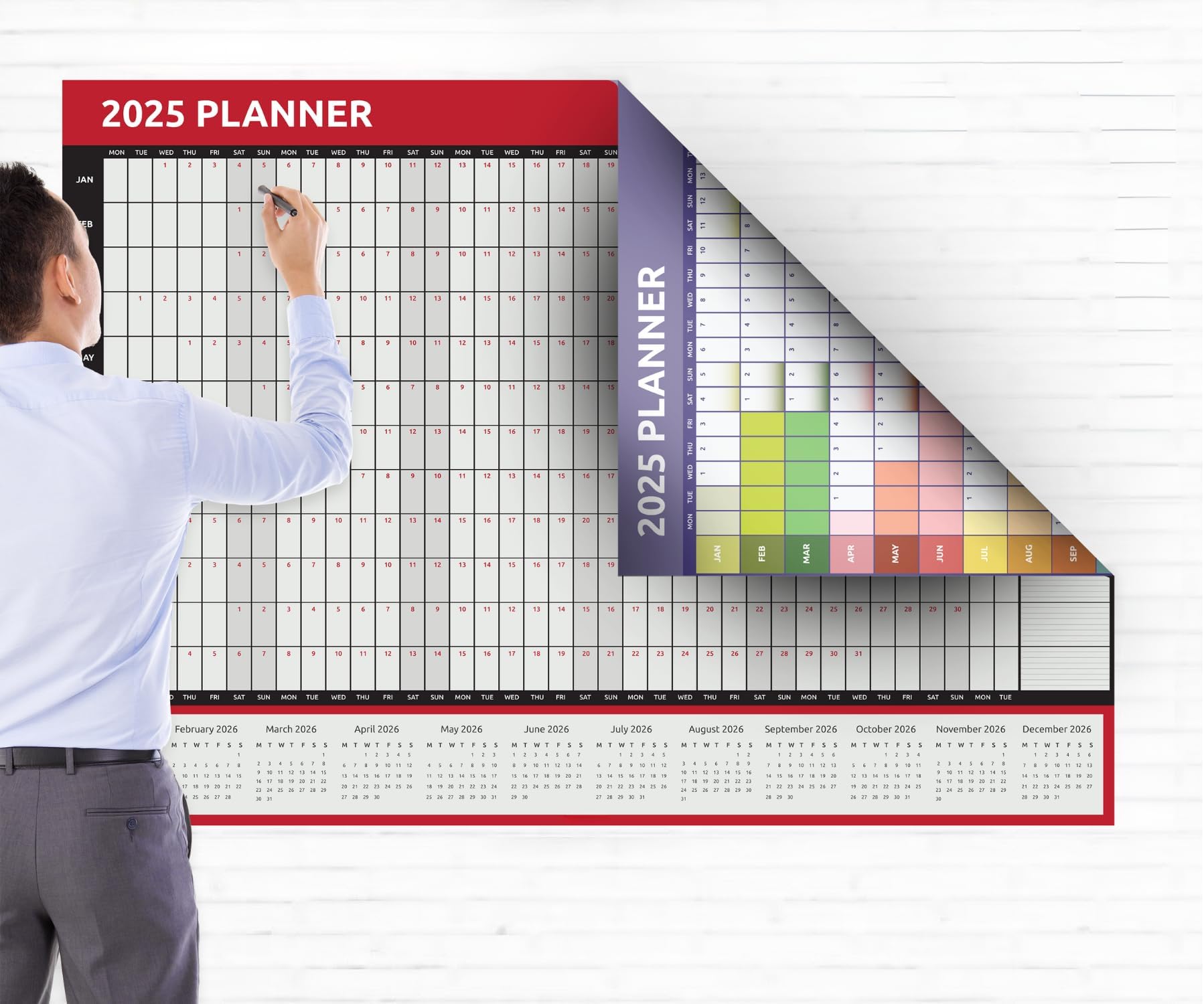 Evelay 2025 Calendar A0 Large Size (84x118CM) Rolled Year Wall Planner ...