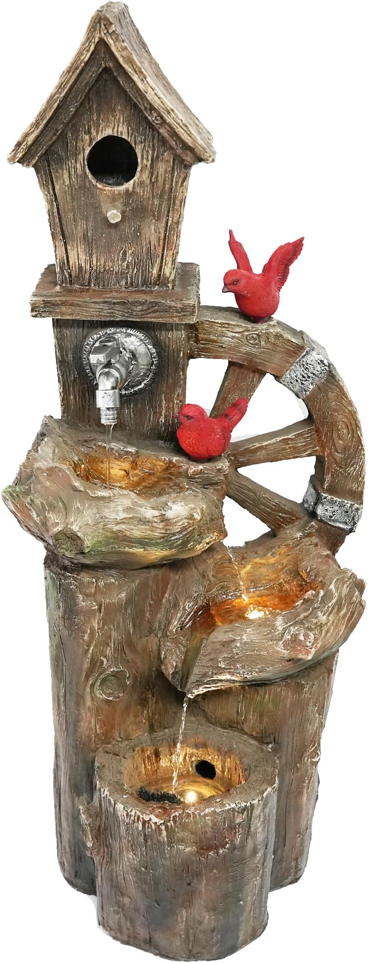 Amazon.com: Zedazoom 30 Inch Tall Outdoor 3-Tier Water Fountain ...