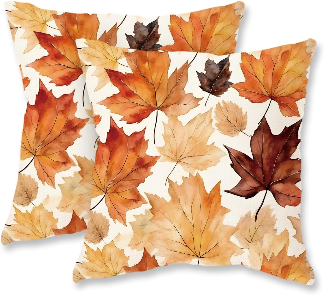 Amazon.com: HOMFREEST Maple Leaves Fall Pillow Covers 18x18 Set of 2 ...