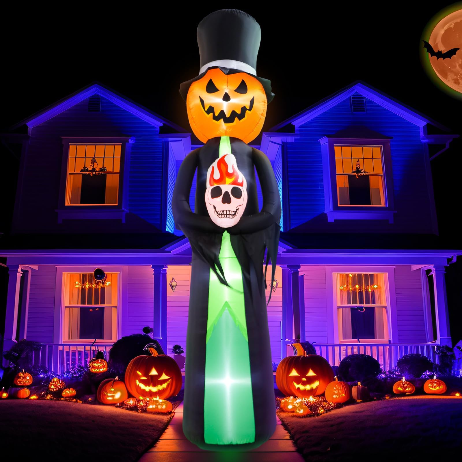 Fayavoo 12FT Halloween Inflatables Outdoor Decorations, Pumpkin ...