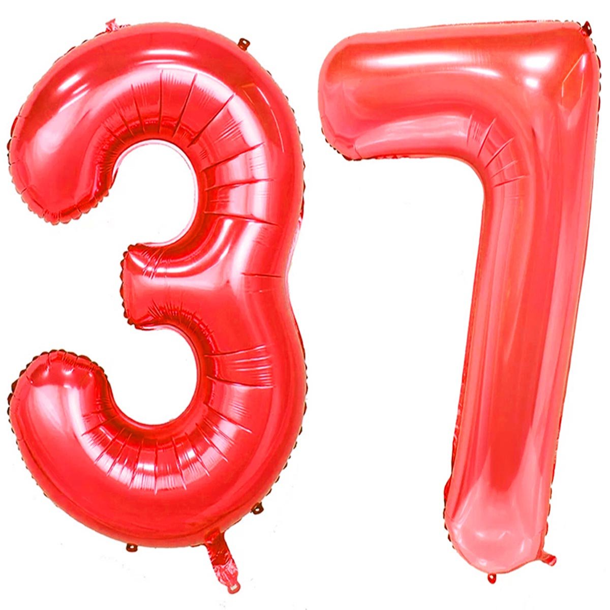 Amazon.com: 40inch Red Foil 37 Helium Jumbo Digital Number Balloons ...