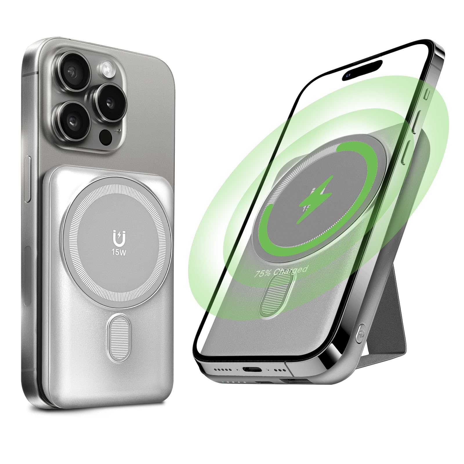 INTELIFE Power Bank Magnético Inalámbrico 10000mAh, Tipo-C 20w Carga ...