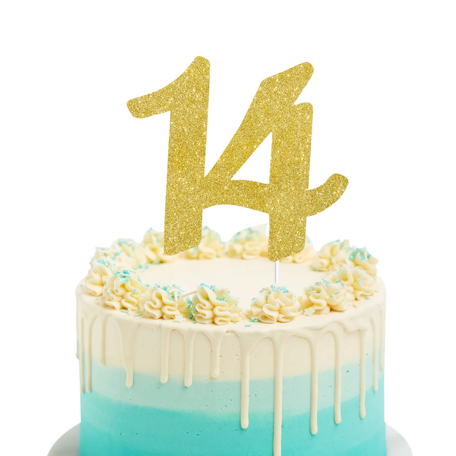 Amazon.com: Numbrer 14 Cake Topper for Happy 14th Birthday or ...