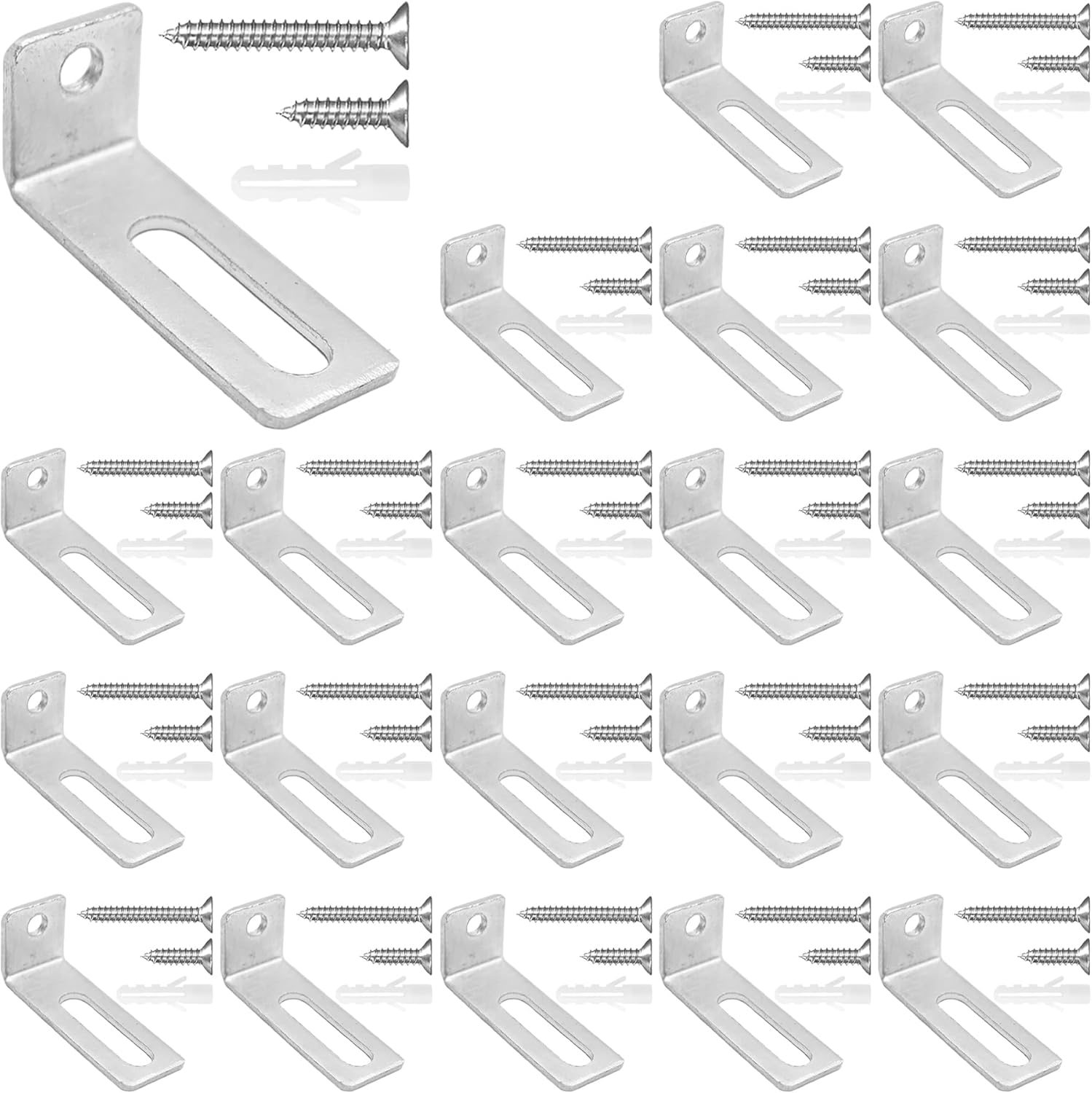 Amazon.com: PDETVEO 20PCS Whiteboard Mounting Hardware Kits, L-Shaped ...