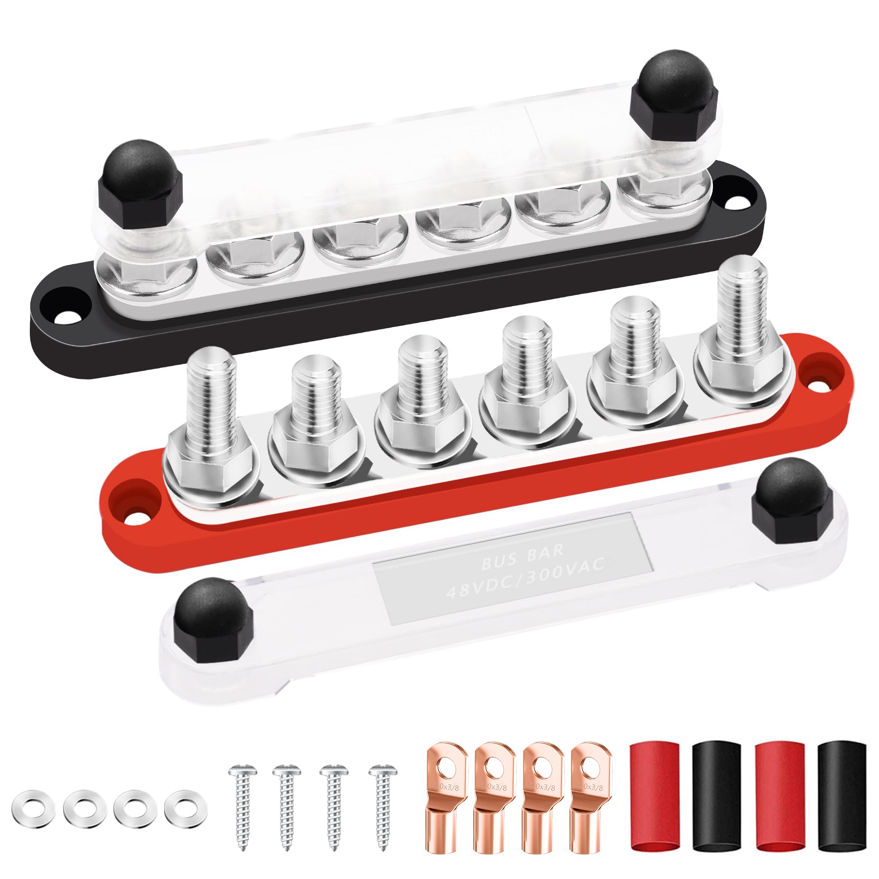 Amazon.com: 350A Bus Bar 12V Marine Power Distribution Block 6 x 3 ...