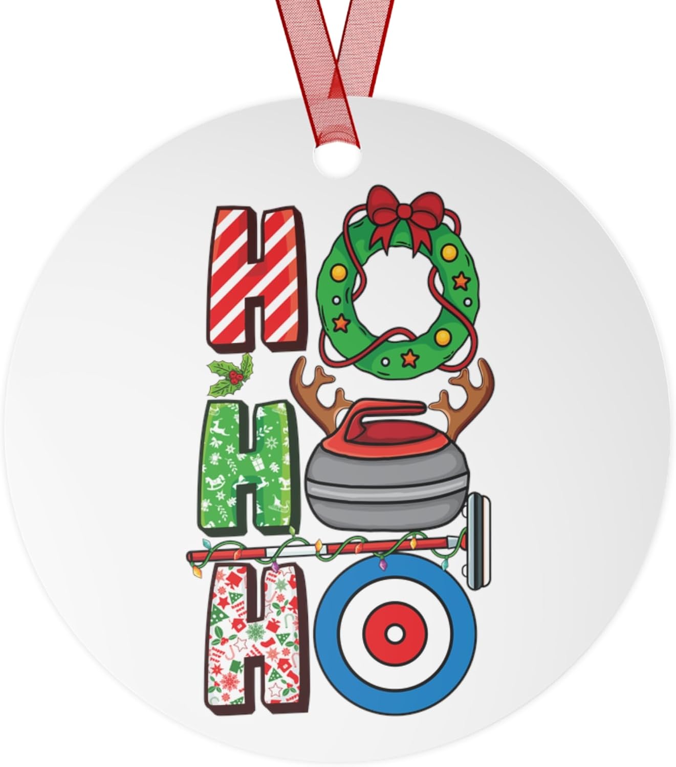 Amazon.com: Metal Ornaments Curling Holiday Christmas Tree Ornaments ...