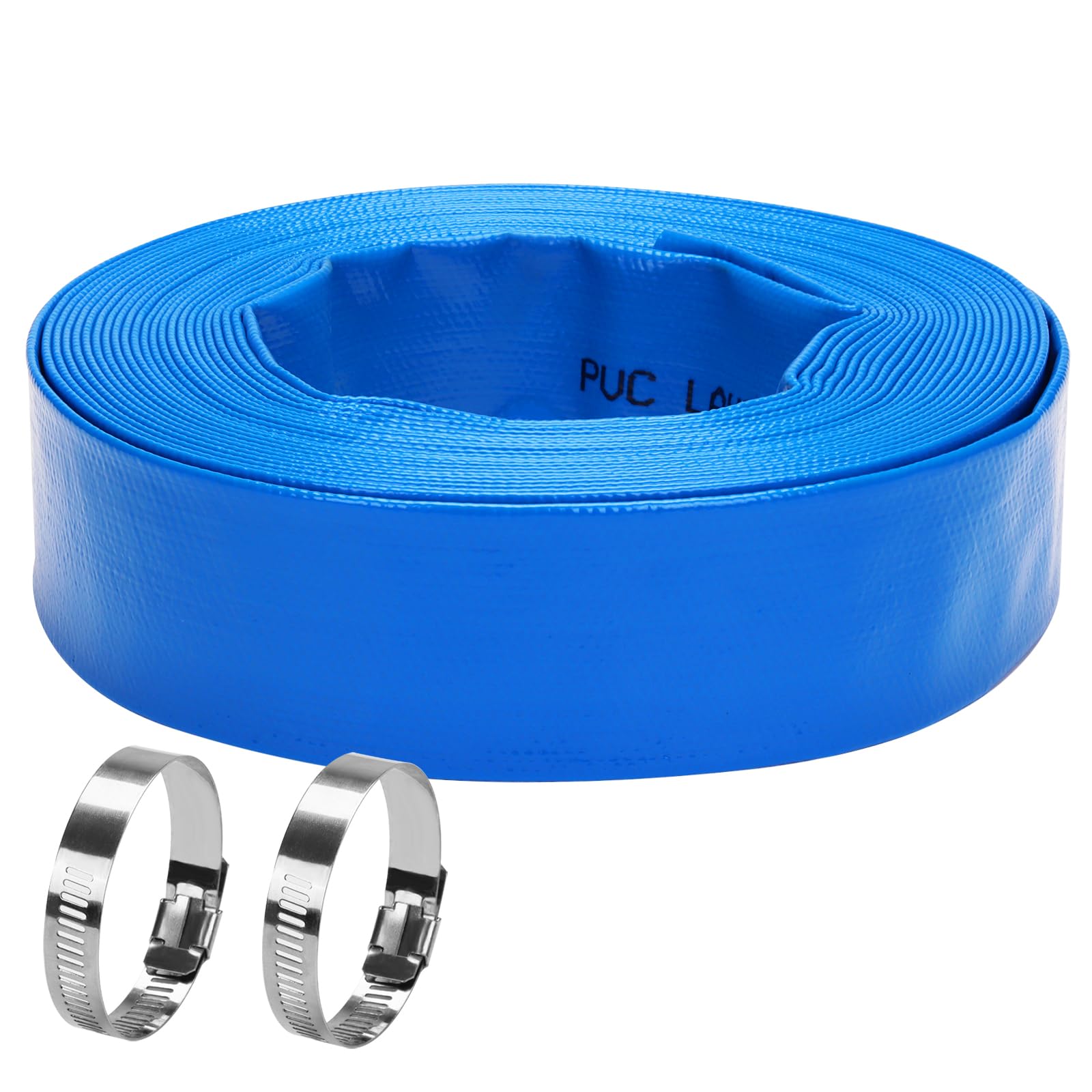 Amazon.com : DERPIPE Lay-Flat Pool Backwash Hose - 1.5" x 50Ft ...