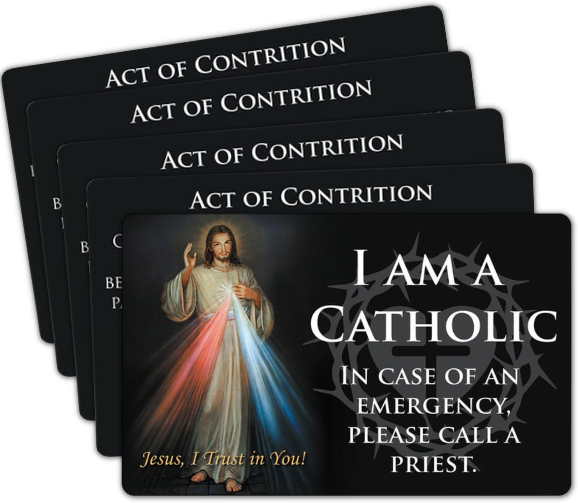 Amazon.com : Westmon Works Divine Mercy Catholic ID Card Call A Priest ...