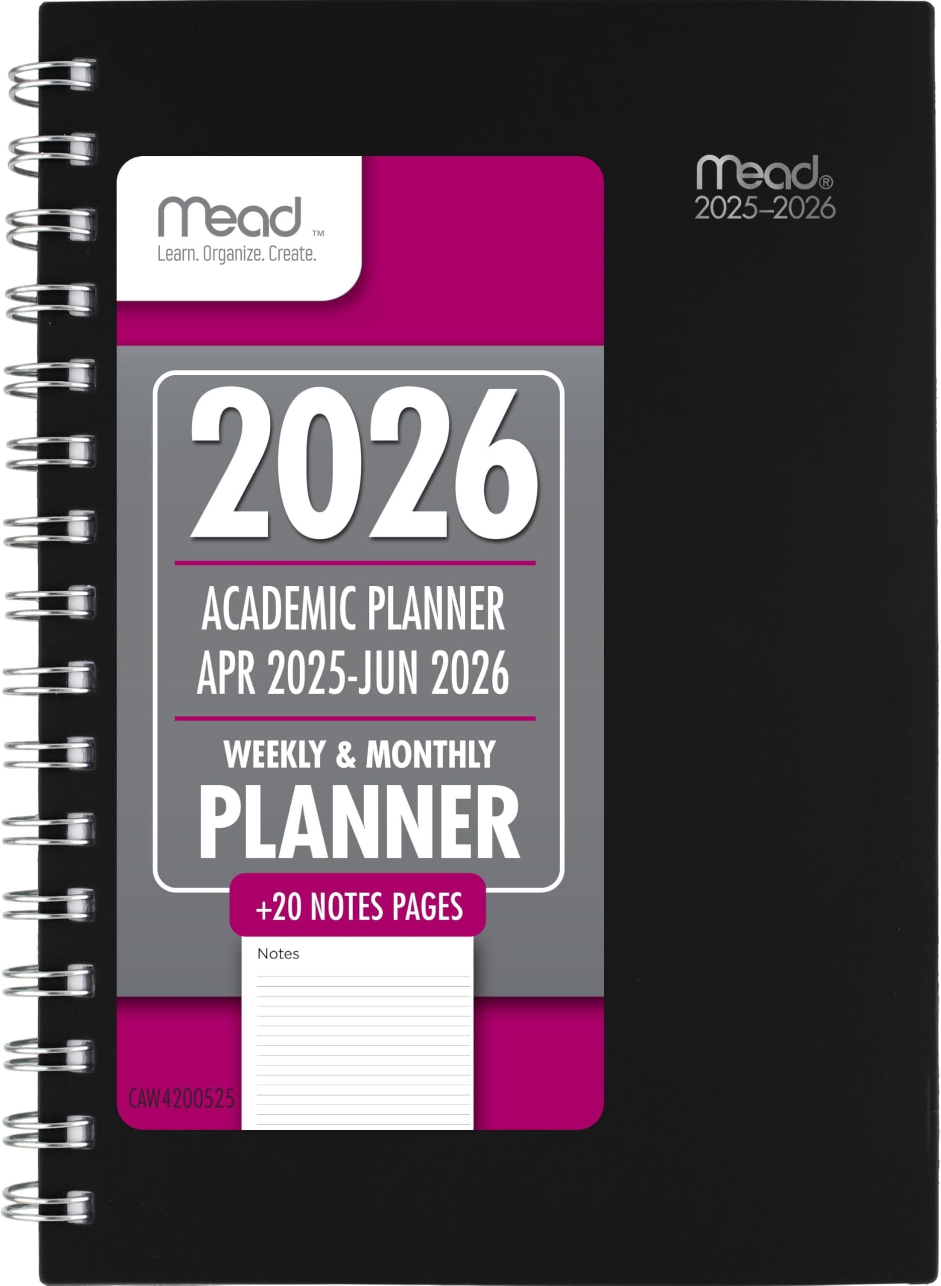 Amazon.com : Mead Planner 2025-2026 Academic, Weekly & Monthly, 5-1/2 ...