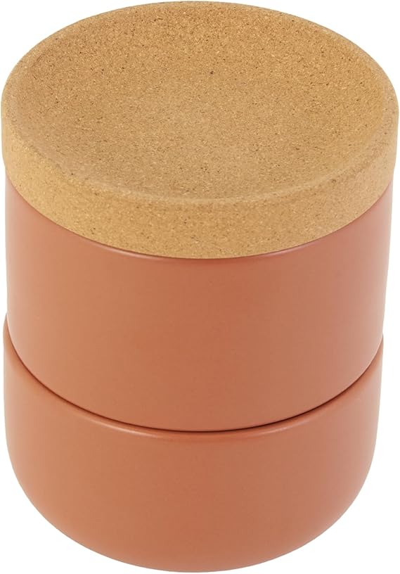 Amazon.com: Kamenstein Cork and Ceramic Stackable Salt and Pepper ...