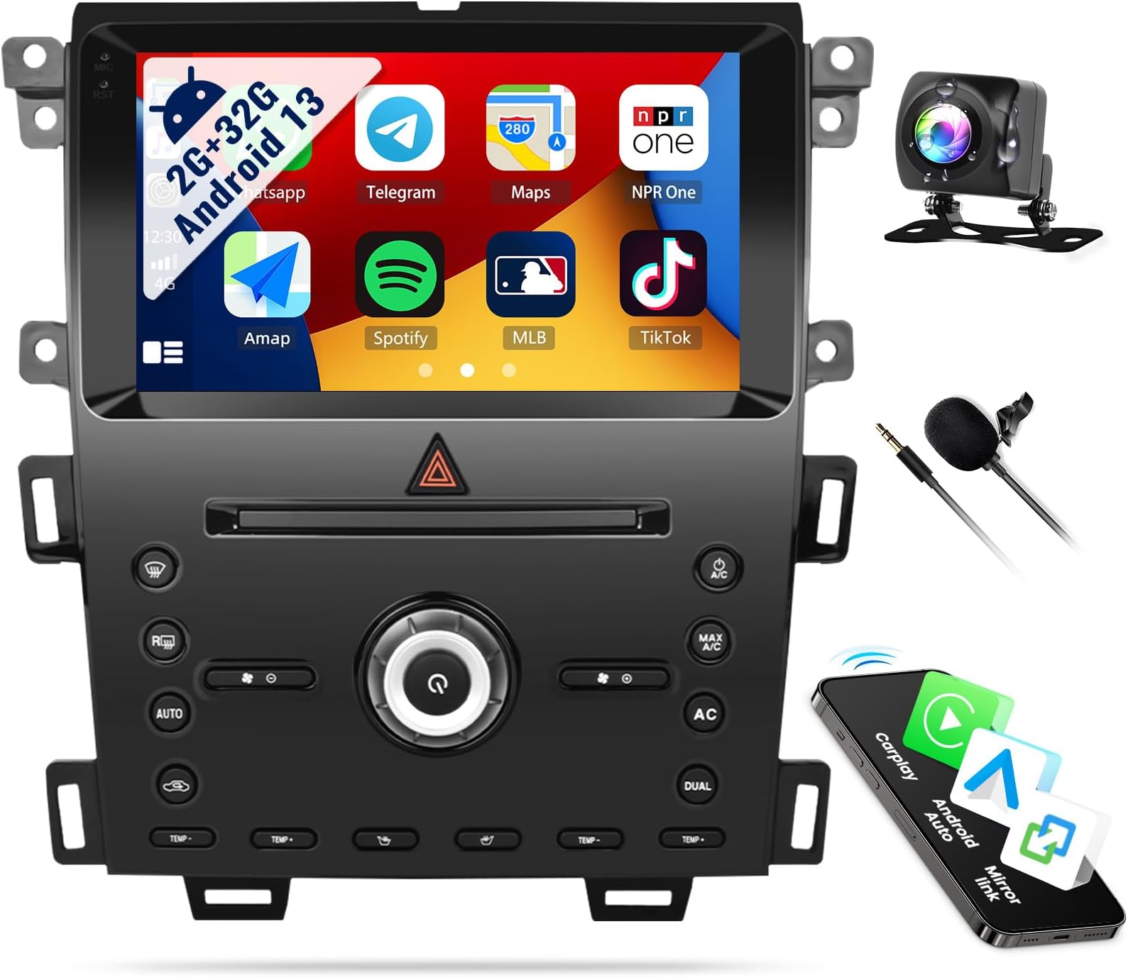 Amazon.com: SIXWIN Android Car Stereo for Ford Edge 2011 2012 2013 2014 ...