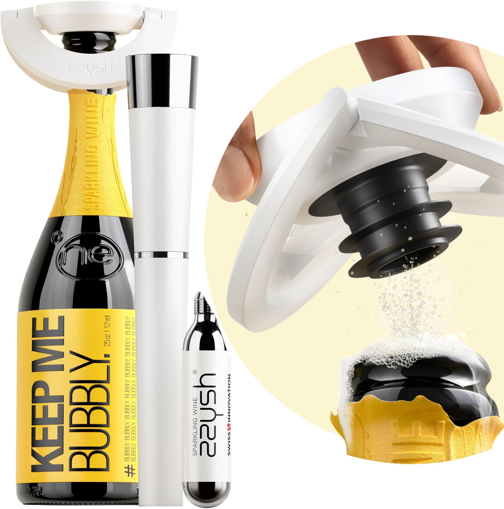 Amazon.com: Coravin Sparkling Wine Preservation System - Preserve Wine ...