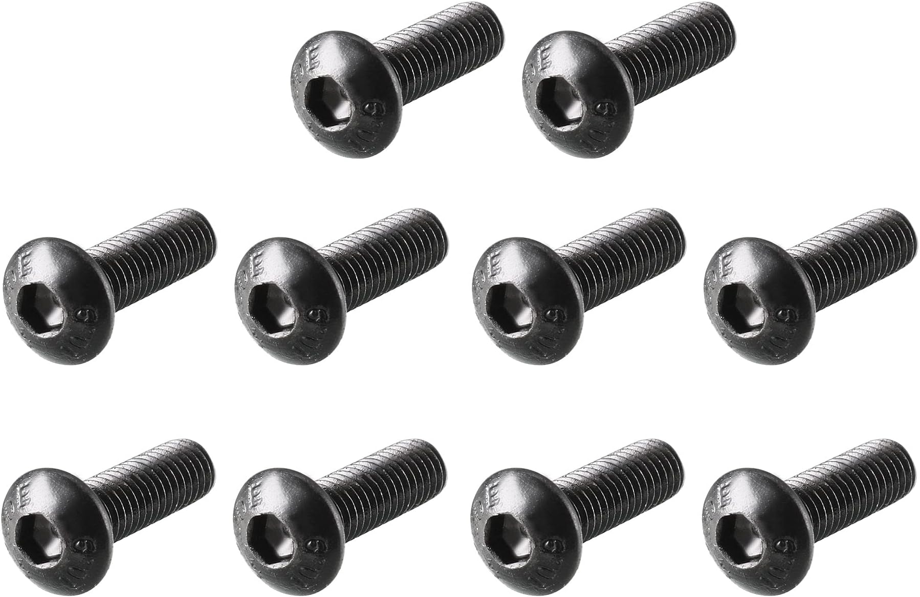 Amazon.com: uxcell M3 x 10mm Alloy Steel Hex Socket Button Head Screws ...