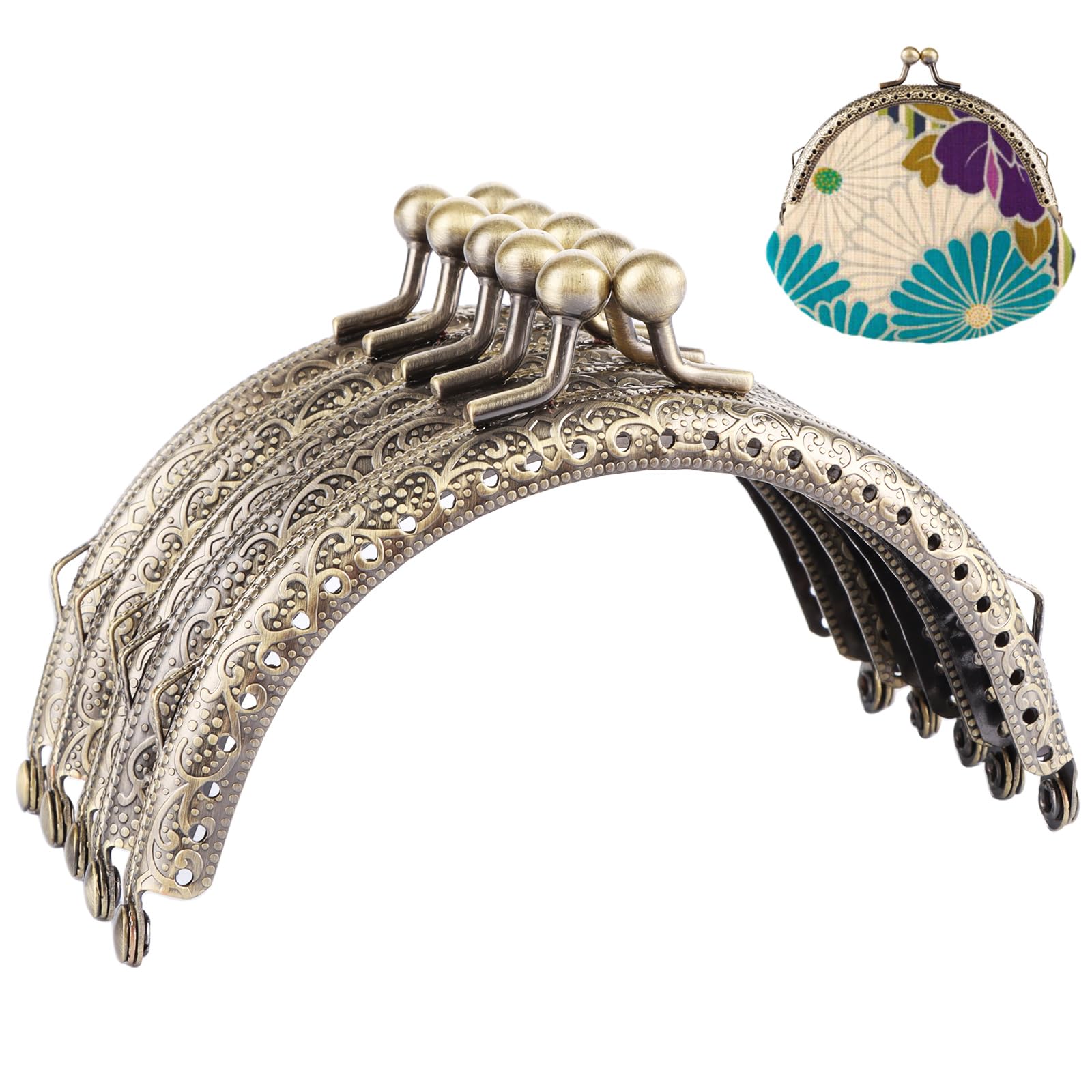 Amazon.com: LOYORTY 20 PCS 4Inch/10.9cm Bag Kiss Clasp Lock, Retro ...