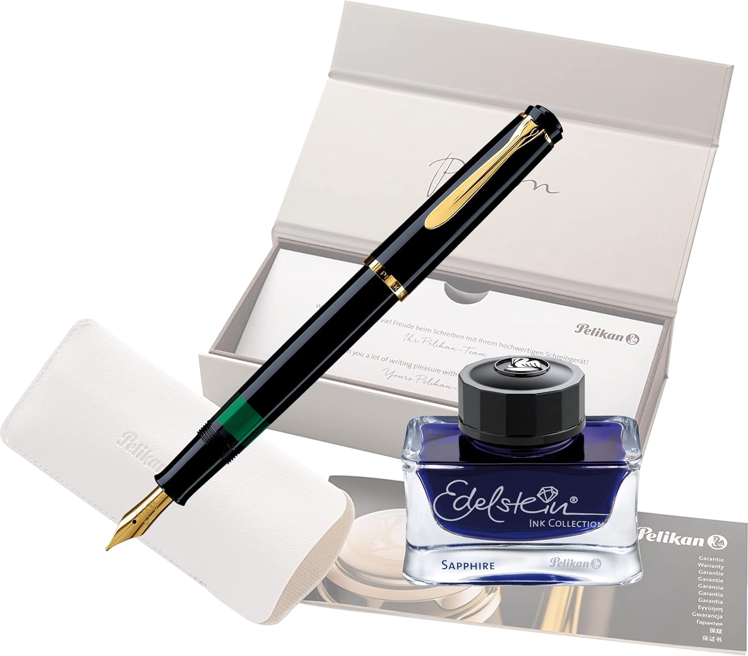 Pelikan Füllhalter Classic 200, Schwarz, Feder F (fein), hochwertiger ...