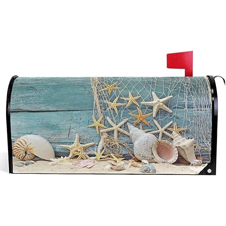 Amazon.com: Wamika Heart Shaped Dolphins Mailbox Cover Palm Tree Sunset ...