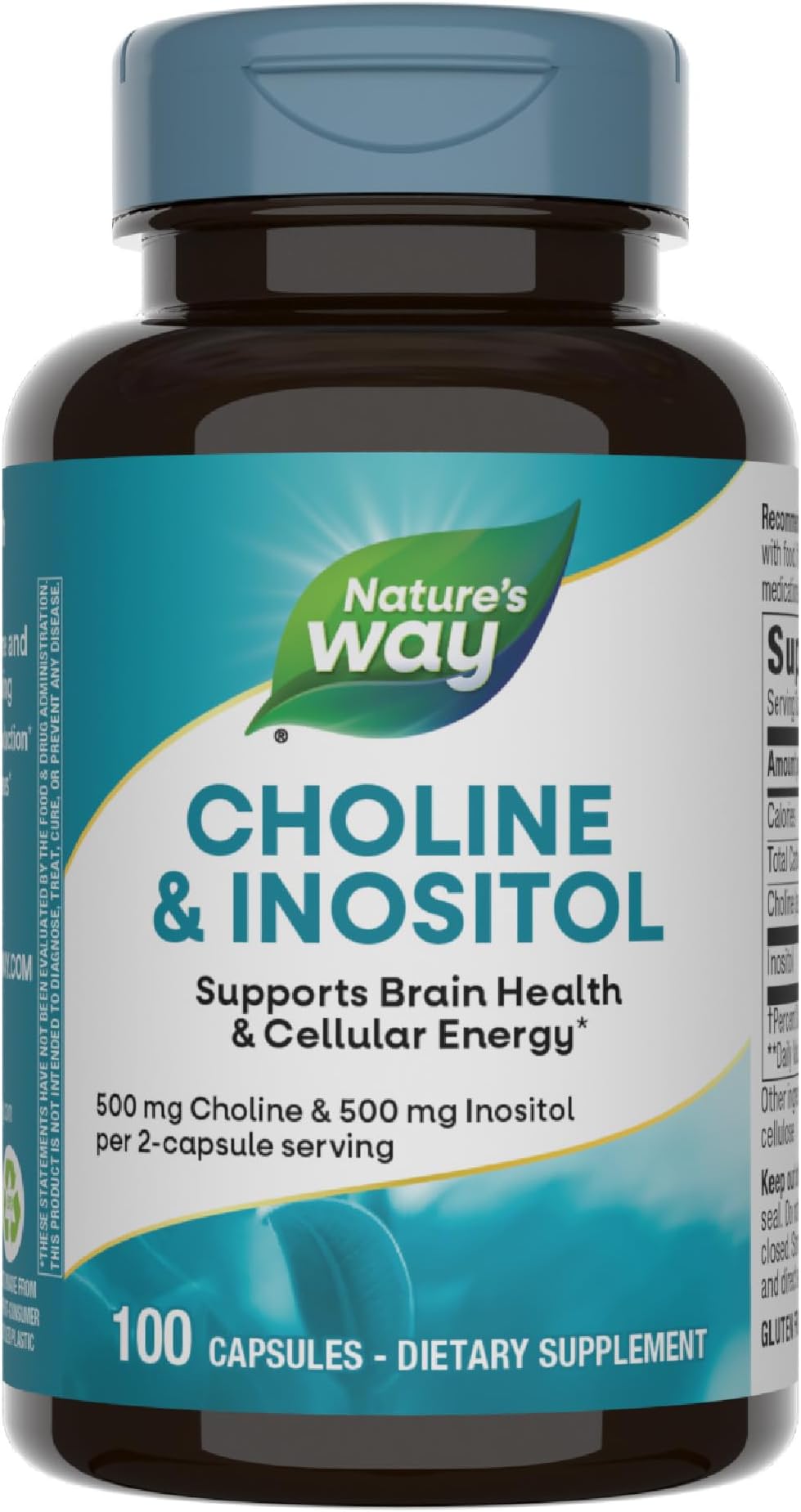 Amazon.com: SOLARAY Choline & Inositol 250 mg | Two-Nutrient Combo for ...