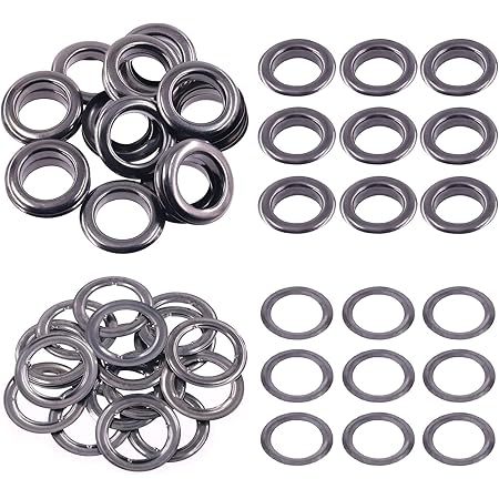 Amazon.com: Hilitchi 40Pcs 1 Inch - 25mm Silver Thicken Grommet Eyelets ...