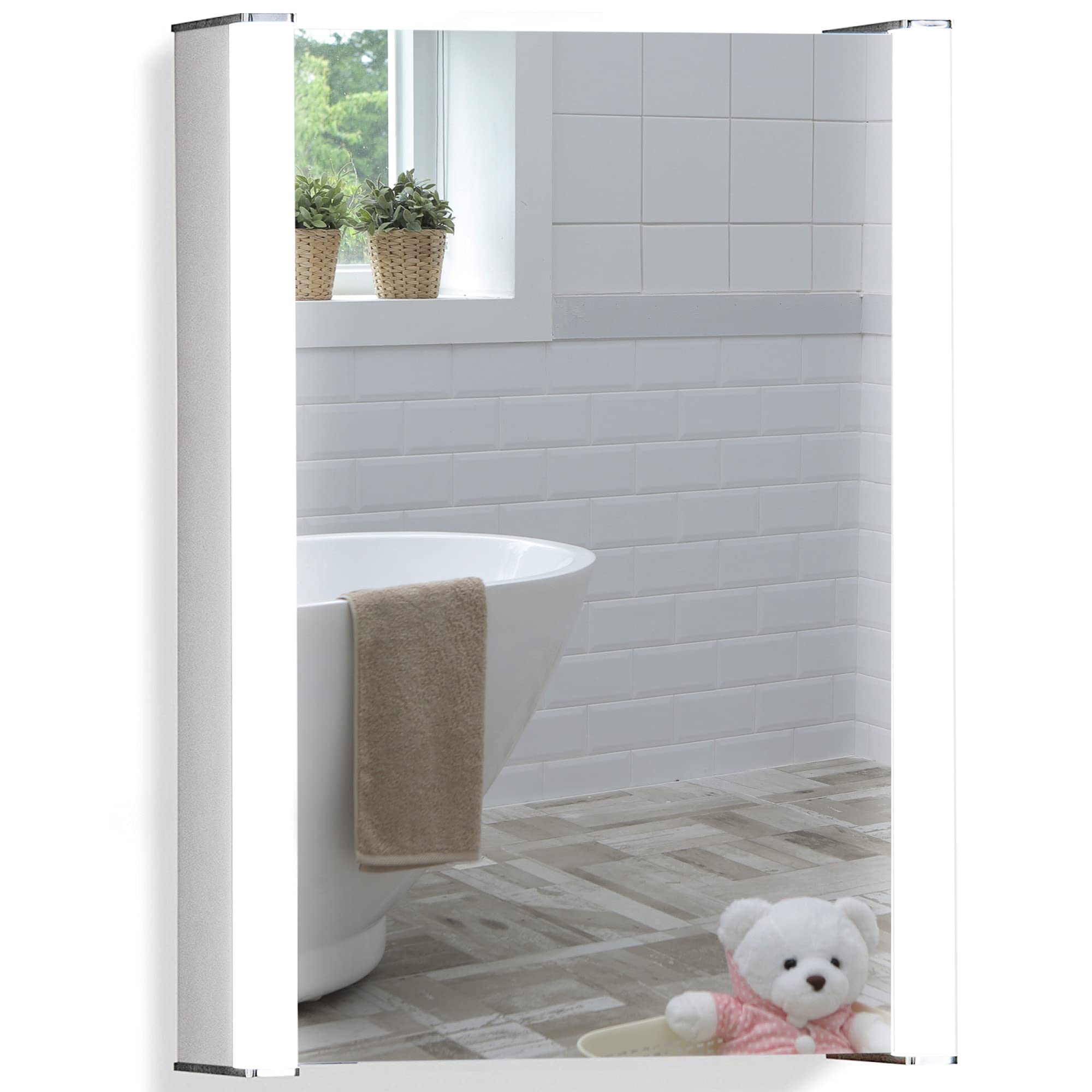 Mood Neue Design LED Illuminated Bathroom Mirror Cabinet With Shaver Socket Anti Fog mood-neue-design-led-illuminated-bathroom-mirror-cabinet-with-shaver-socket-anti-fog