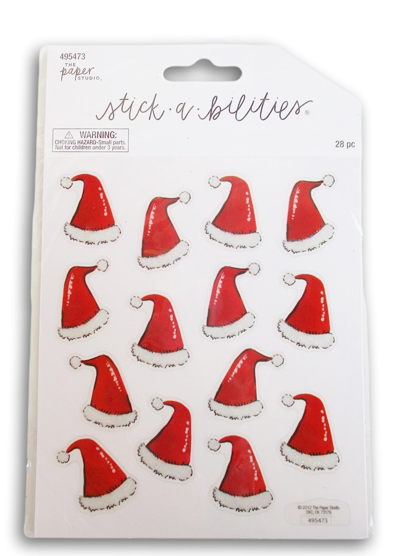 Amazon.com: Santa Hat Christmas Stickers for Journaling, Scrapbooking ...