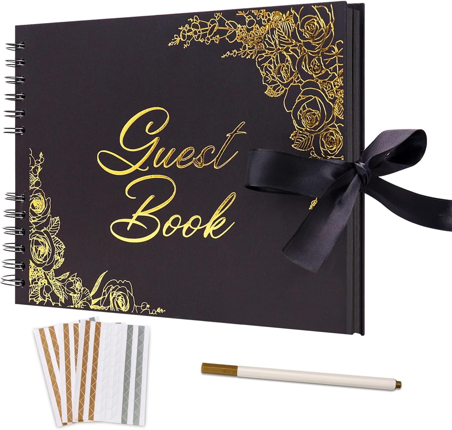 Amazon.com: Luxidoro Wedding Guest Book Wedding Reception, Baby Shower ...