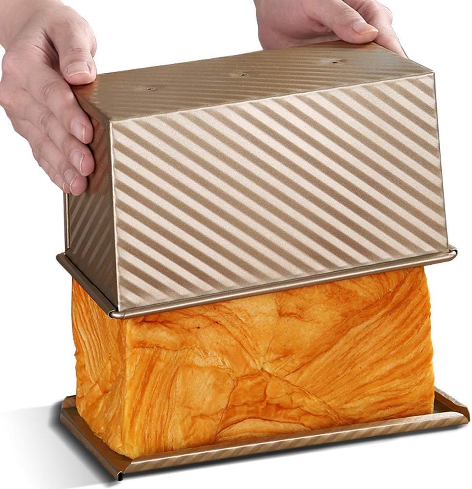 Amazon.com: DEXLALA 2PCS Pullman Loaf Pan with Lid,Non-Stick Bread Loaf ...