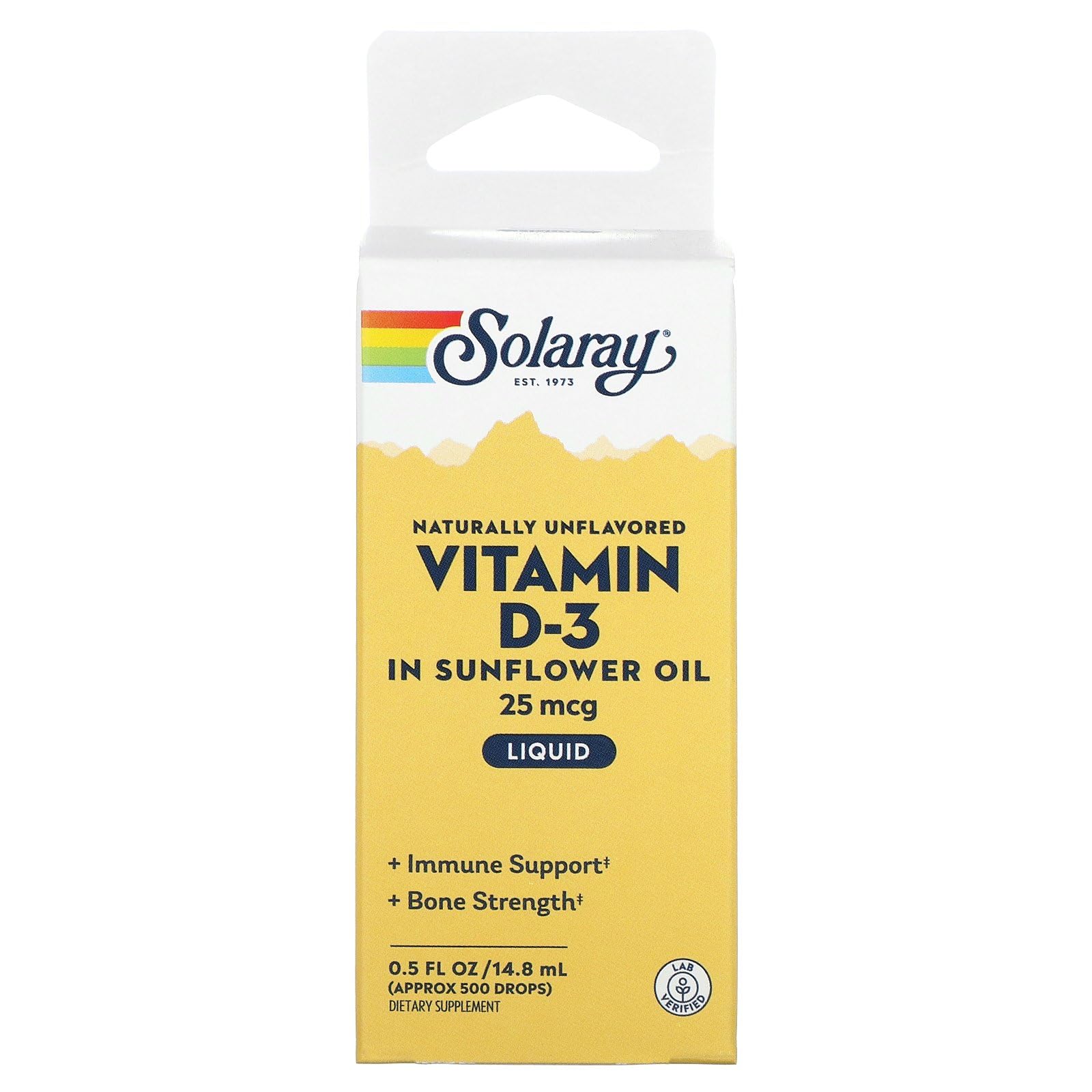 Amazon.com: Solaray D3, Liquid, Unflavored (Carton) 1000IU | 0.5oz ...