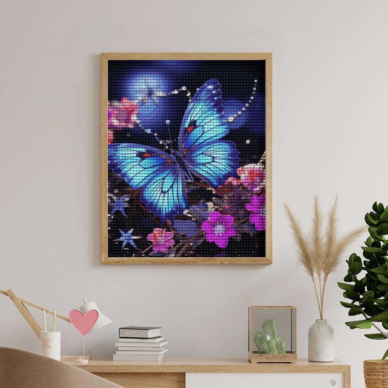 Diamond Art Kits GDYEEH Butterfly Diamond Painting Kit - 5D Full Round ...