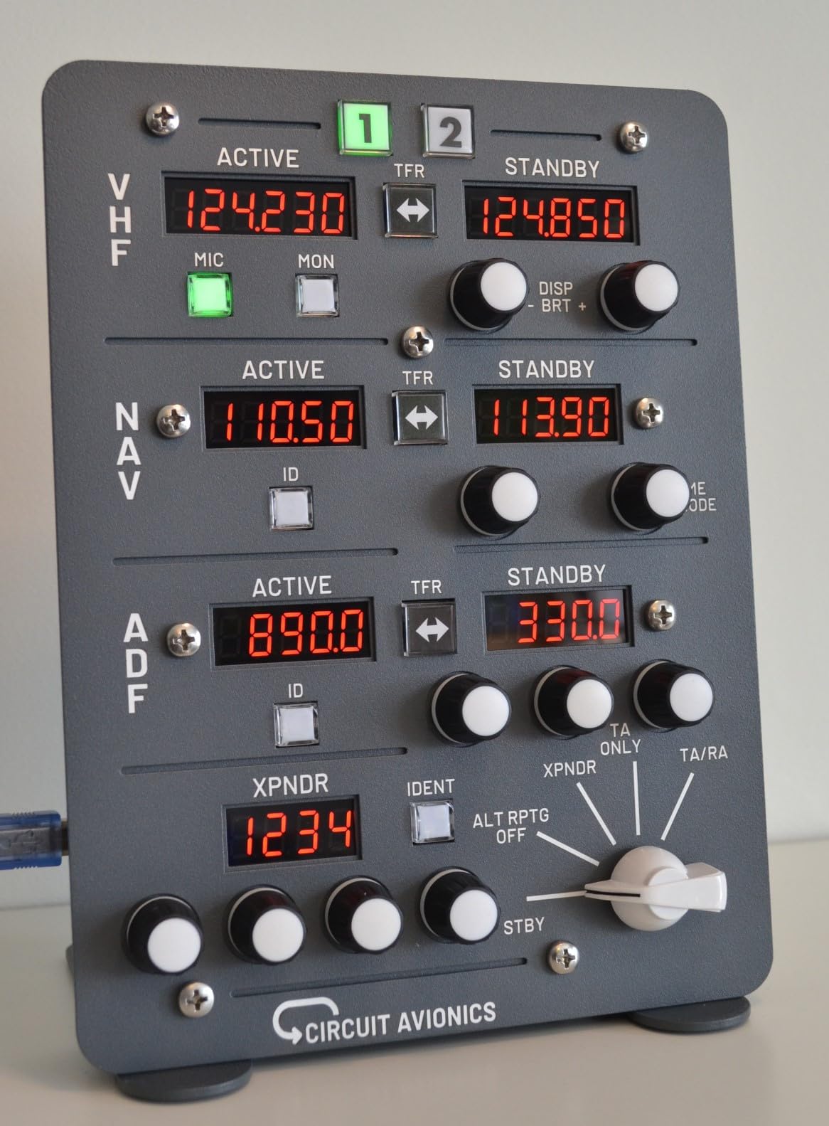 Circuit Avionics Radio Stack With Transponder For Flight Simulator ...