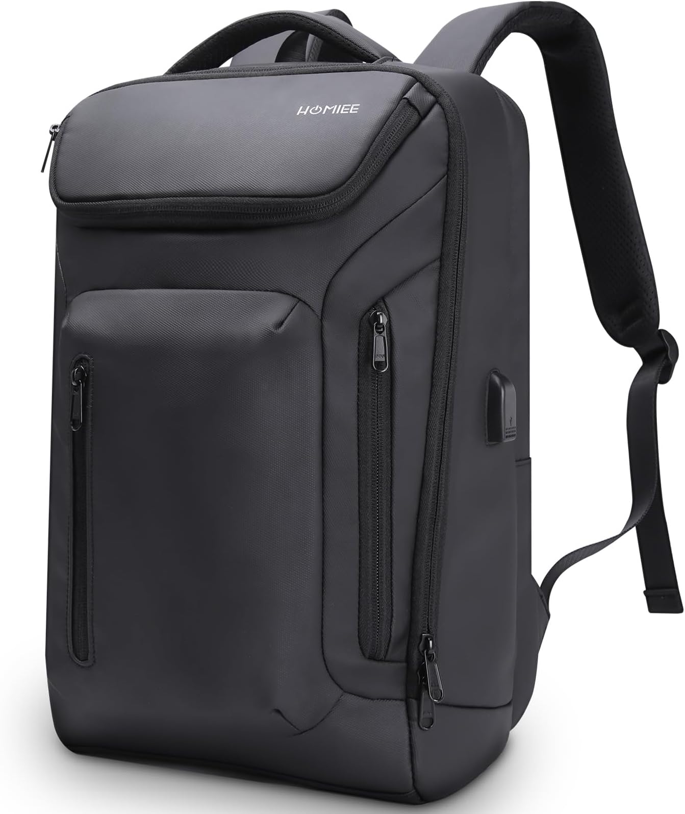 HOMIEE Business Laptop Backpack, Water-Resistant High Tech Backpack for Men, 15.6 Inch Laptop ...
