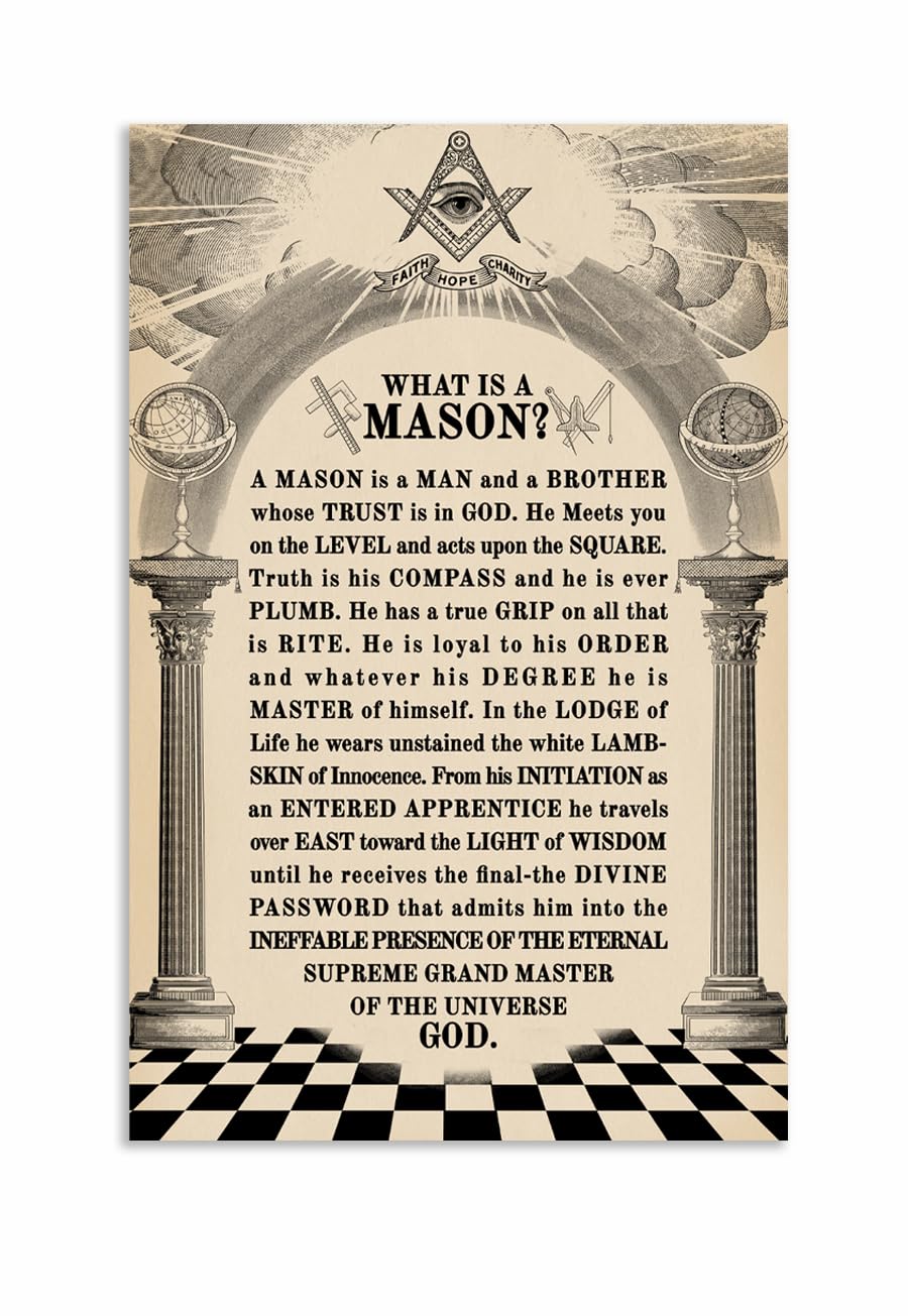 Amazon.com: The Masonic Exchange What Is A Mason Poster (18" x 24 ...