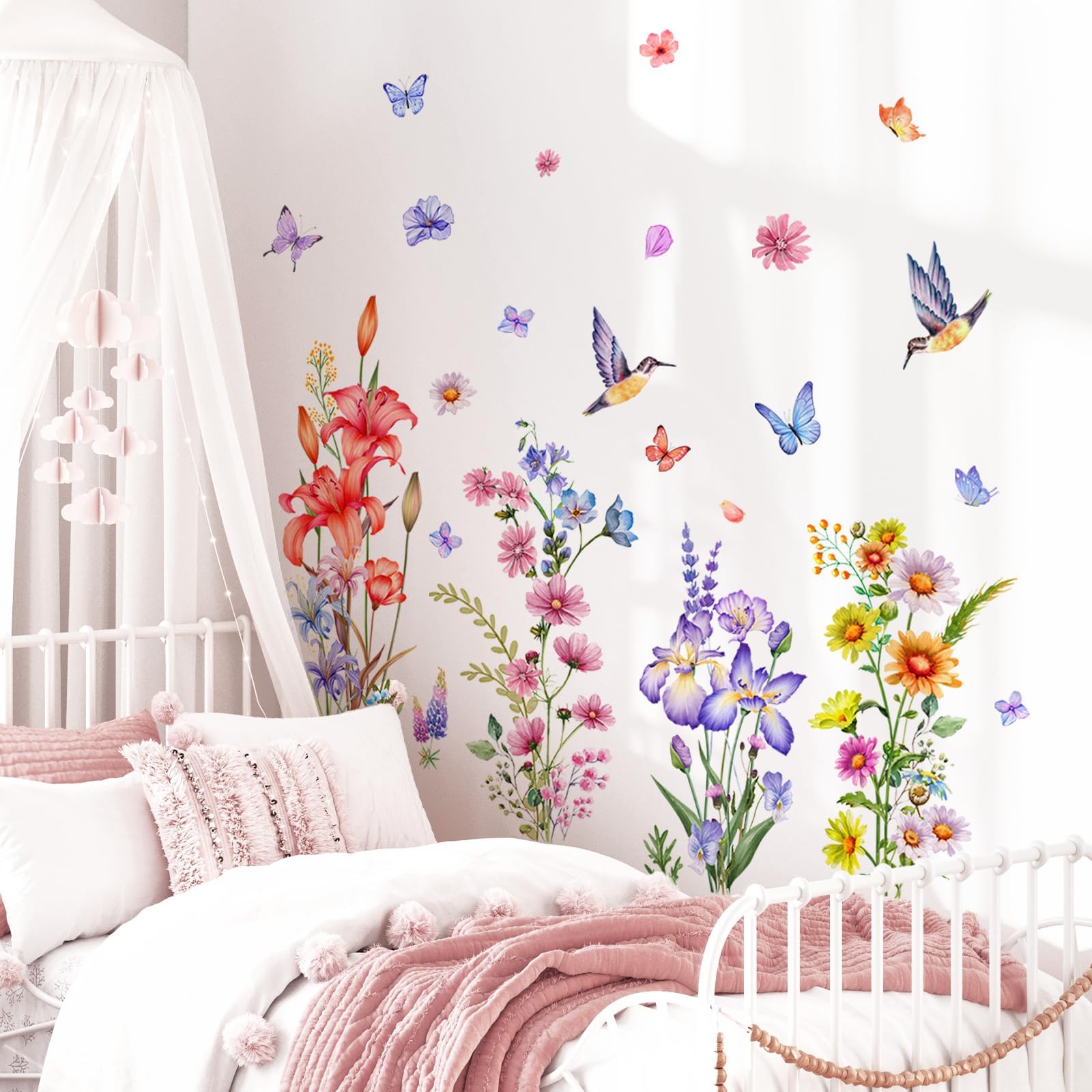 Stickers Muraux Coquelicots Rouge Autocollant Sticker Mural Fleur de ...