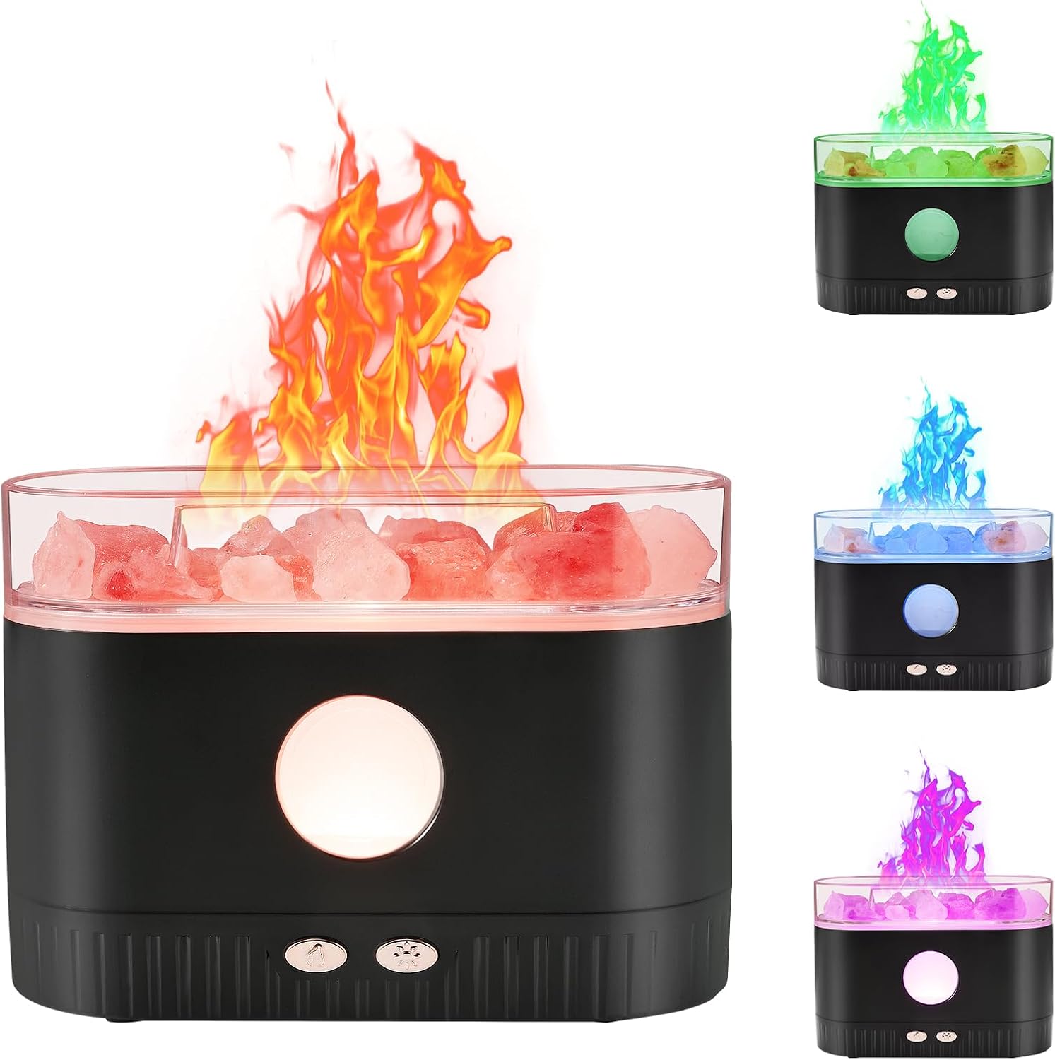 Altueey Flame Essential Oil Diffuser, Colour Night Lights Aromatherapy ...
