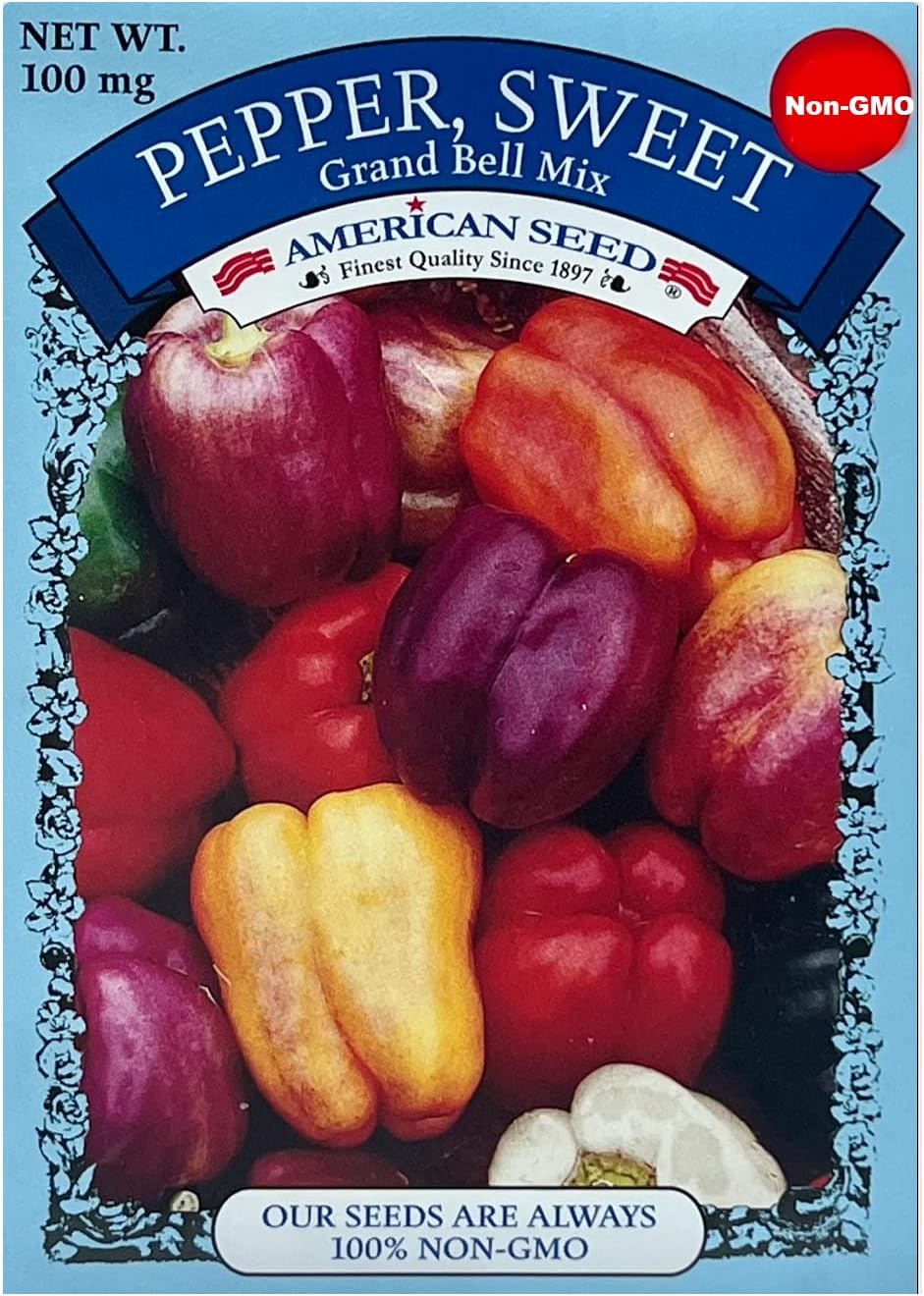 Amazon.com : American Seed Sweet Pepper Grand Bell Mix Non-GMO : Patio ...